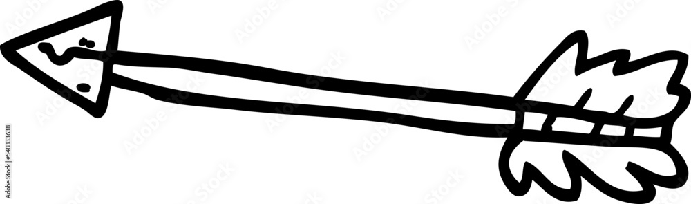 outline cartoon long arrow Stock Vector | Adobe Stock