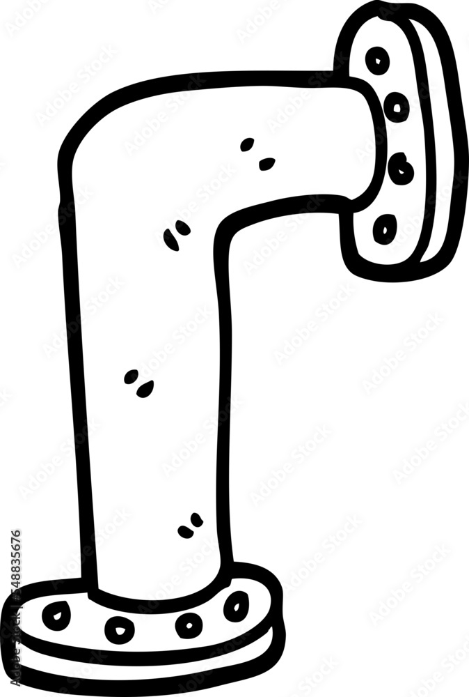 outline cartoon water pipe Stock Vector | Adobe Stock