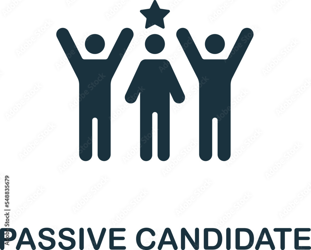 Passive Candidate icon. Monochrome simple Talent Development icon for ... Passive Candidate icon. Monochrome simple Talent Development icon for ...