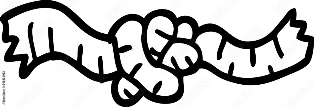 outline cartoon tied rope Stock Vector | Adobe Stock