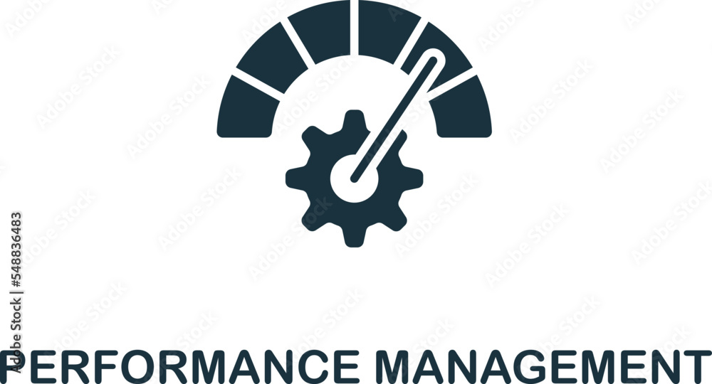 Performance Management Icon Monochrome Simple Talent Development Icon