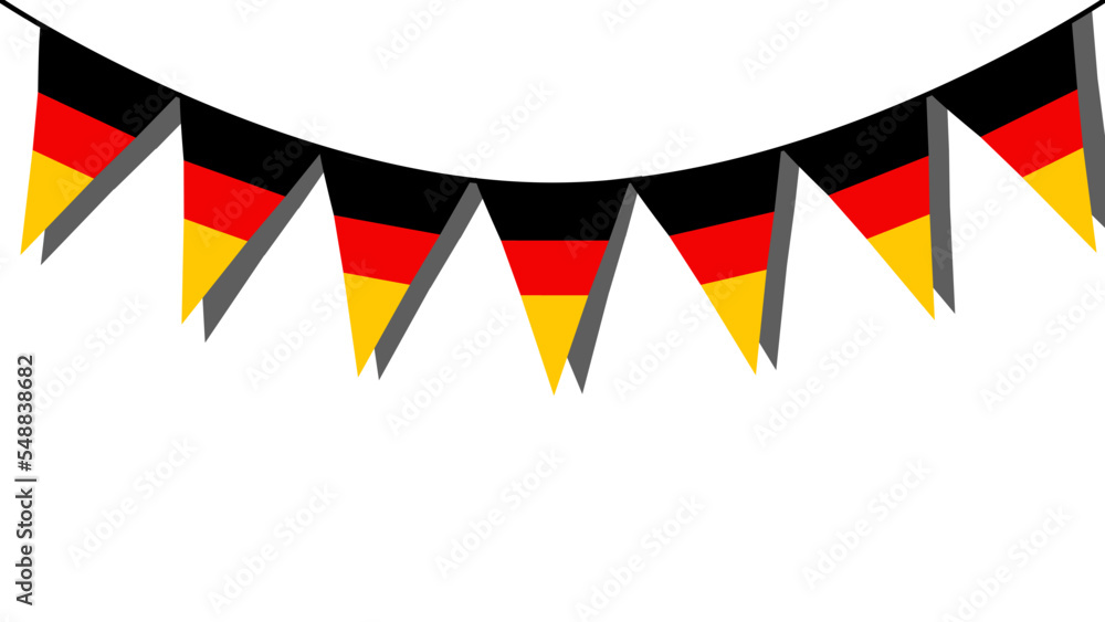 Vetor de Banderines de Alemania de forma triangular con sombra colgados ...