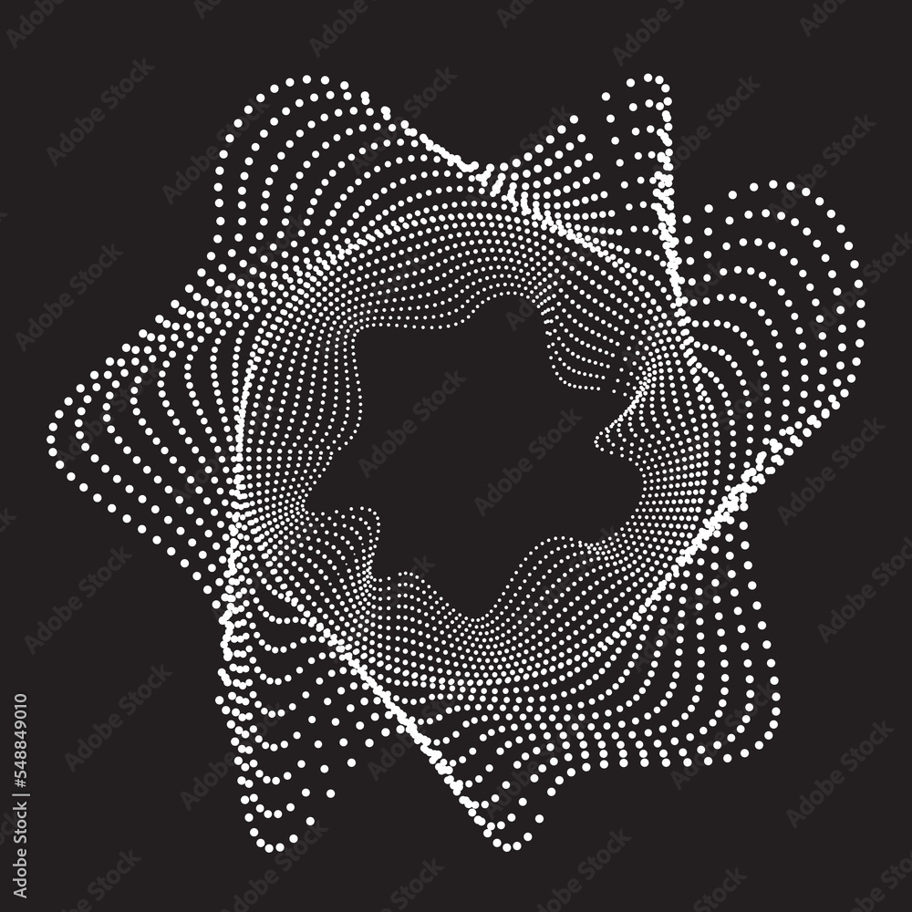 Abstract oval Lines Background with geometric circles . Vector rotating ...