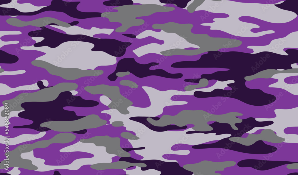 Full seamless purple camouflage print texture pattern vector for decor ...