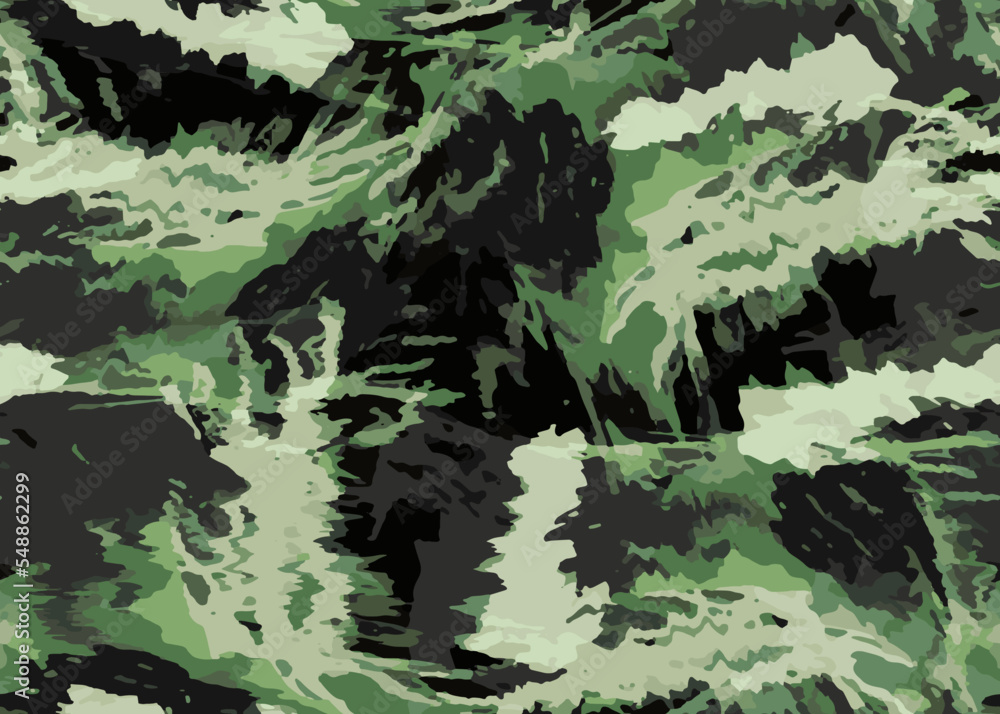 Full seamless green camouflage texture pattern vector for military ...