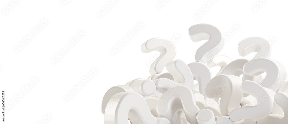 a bunch of question marks, question marks as symbols of a question, a ...