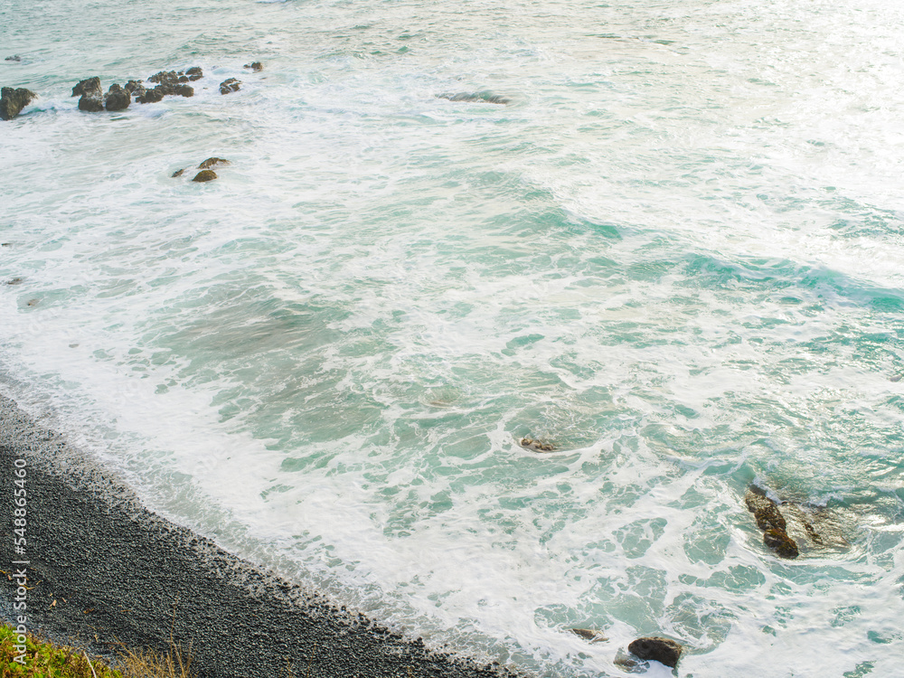 White foamy waves of the ocean. Minimalism. Abstraction. Seascape ...