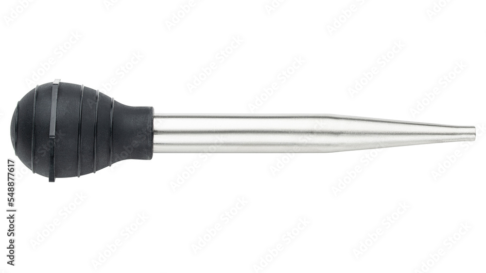 Baster or enema for cooking turkey. Stainless Steel pipe or pipette ...