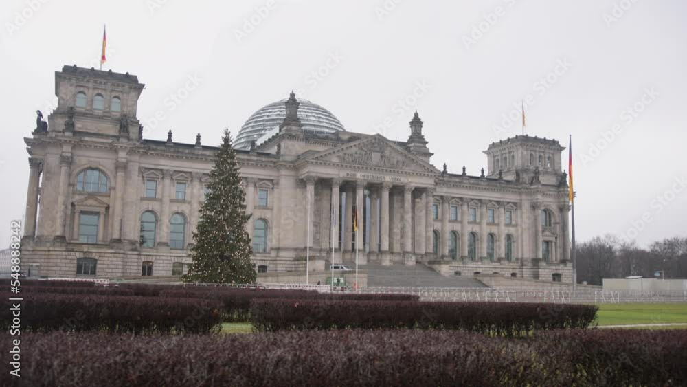 Modern Bundestag. Reichstag building. Platz der Republik. The German ...
