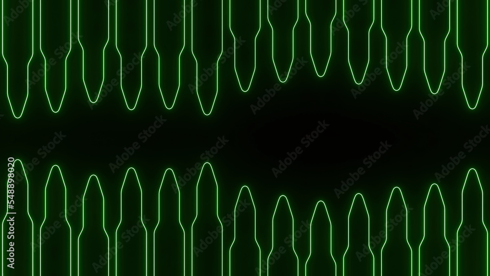 Linear pattern with sharp ends. Design. Double pattern moves on top of ...