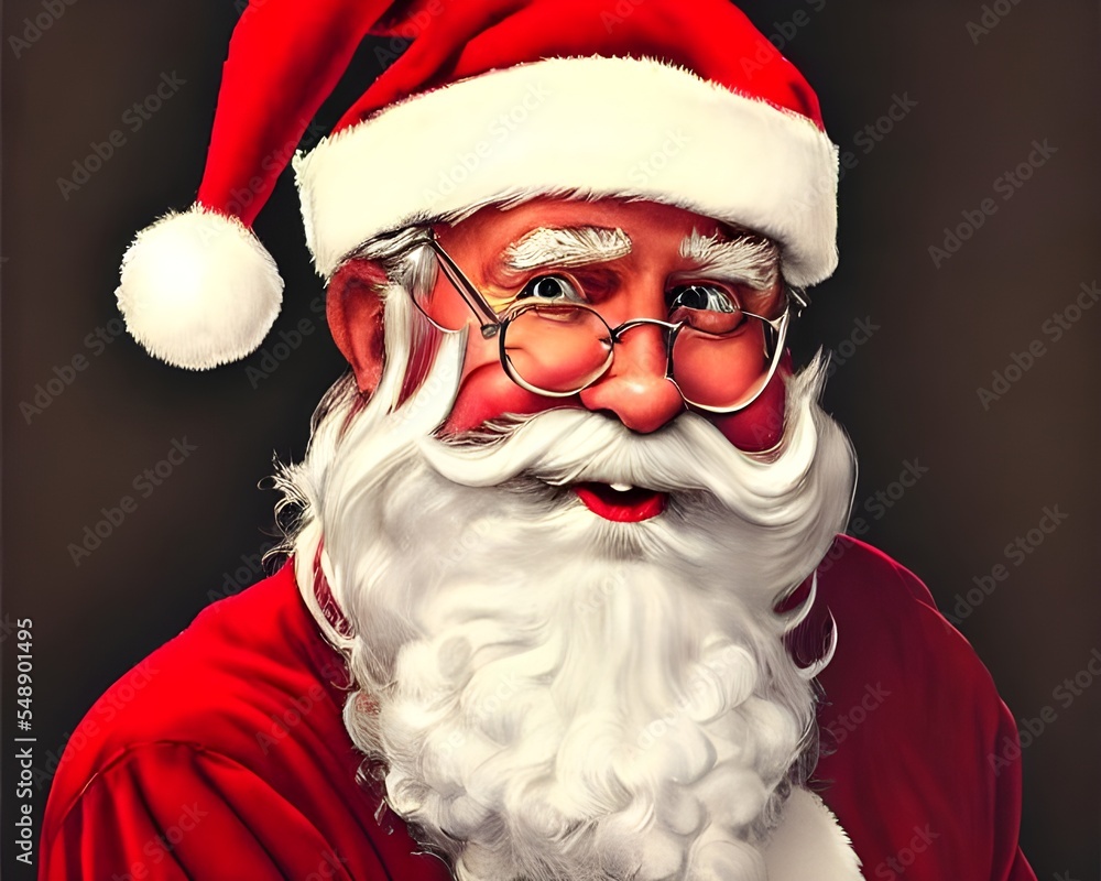 St. Nick stares back at the cameraman, his belly like a bowl full of ...