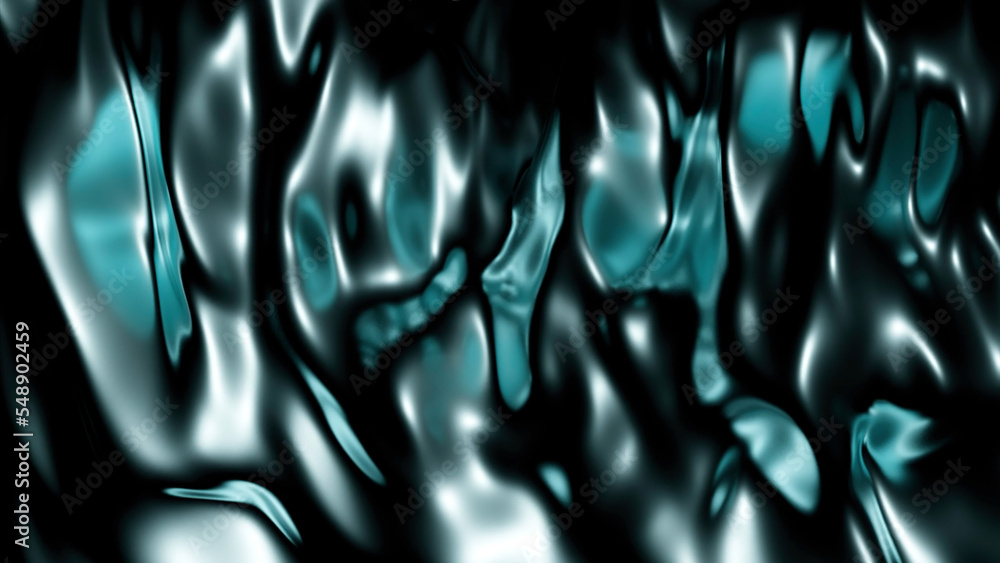 Abstract fluid metal liquid texture dark background. Design. Molten ...