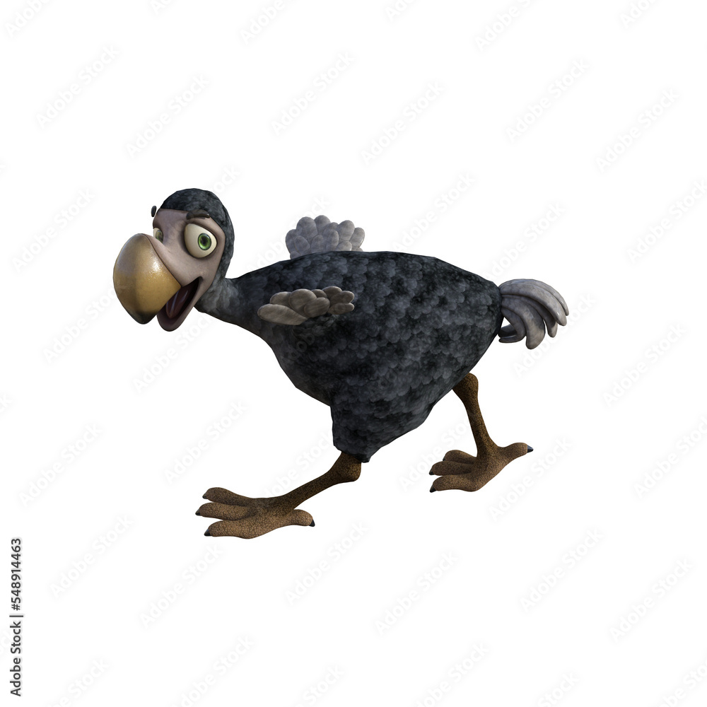 Vulture baby cartoon character on transparent background. PNG file, 3d ...