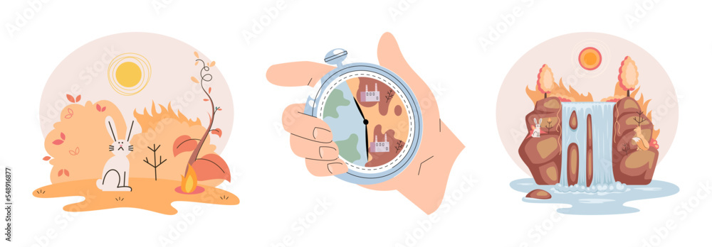 Climate change concept. Global warming metaphor. Nature environment ...