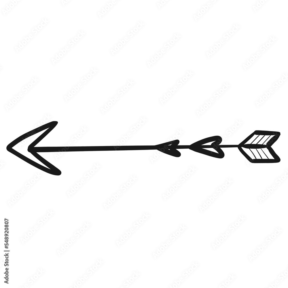 Hand drawn arrow clipart transparent background Stock Illustration ...