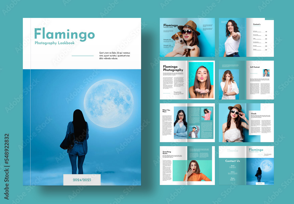 Flamingo Magazine Stock Template | Adobe Stock