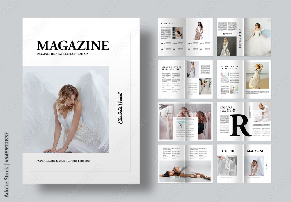 Magazine Layout Stock Template | Adobe Stock