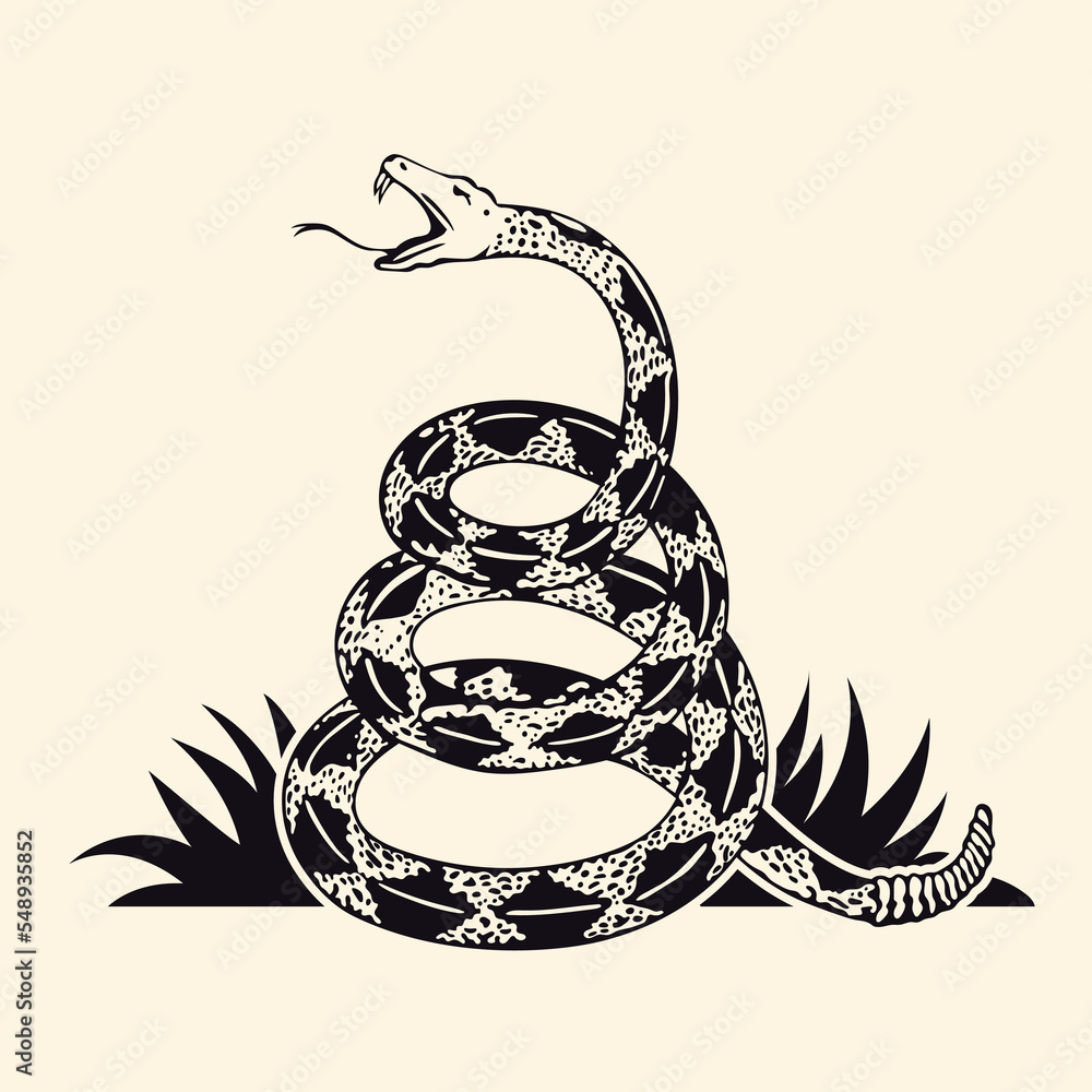 Dont Tread On Me Snake Don't Tread On Me American Flag Decal | Sticker