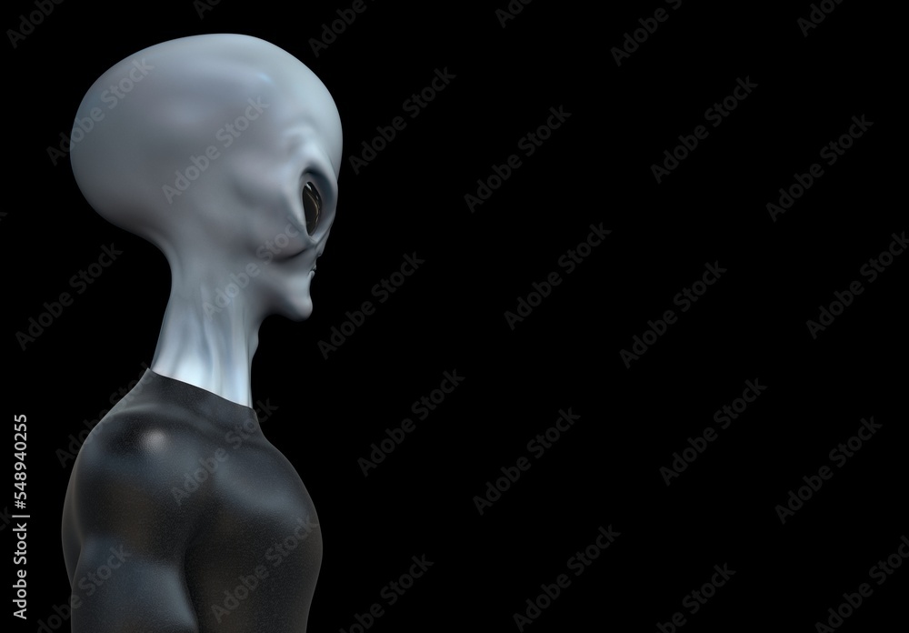 Gray Alien ET extraterrestrial. Extremely detailed and realistic high ...