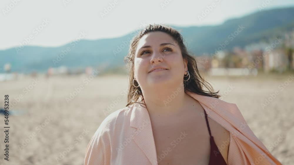 Cinematic storytelling footage of beautiful plus size women having fun ...