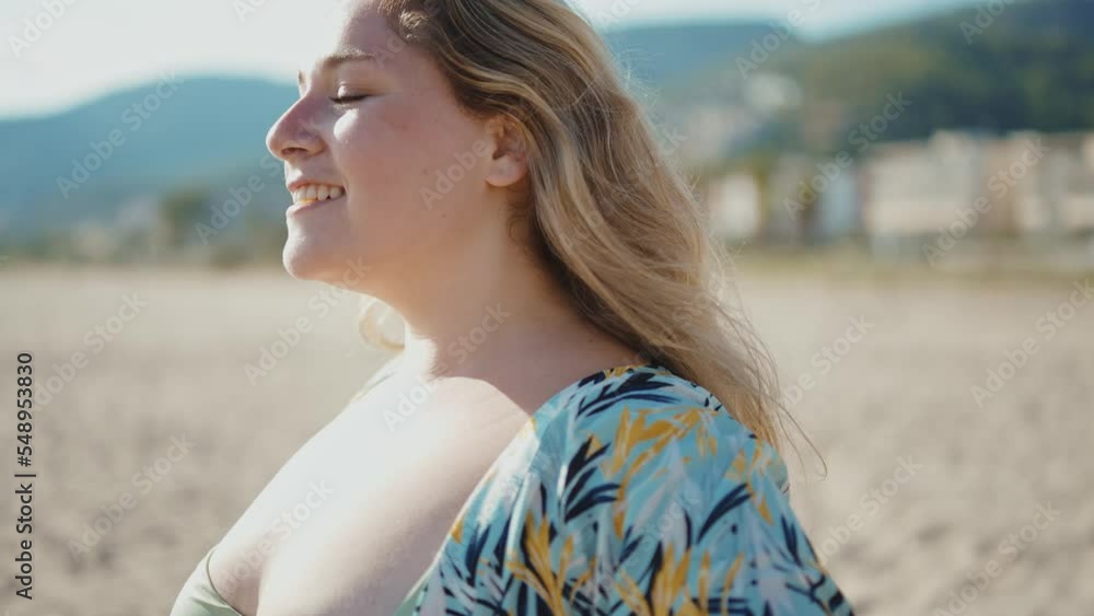 Cinematic storytelling footage of beautiful plus size women having fun ...