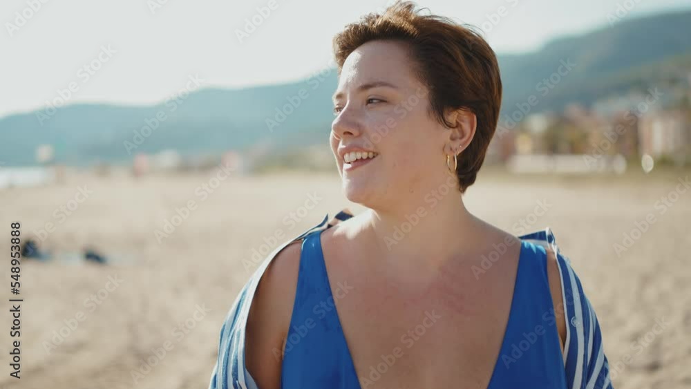 Cinematic storytelling footage of beautiful plus size women having fun ...