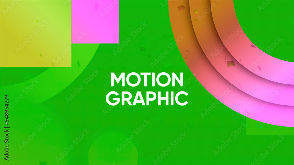 Motion graphic background with colorful geometric shapes. Motion ...