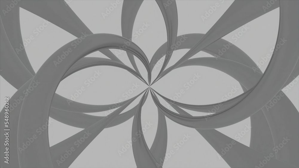 Kaleidoscope pattern with transforming floral shapes. Design. Flowers ...