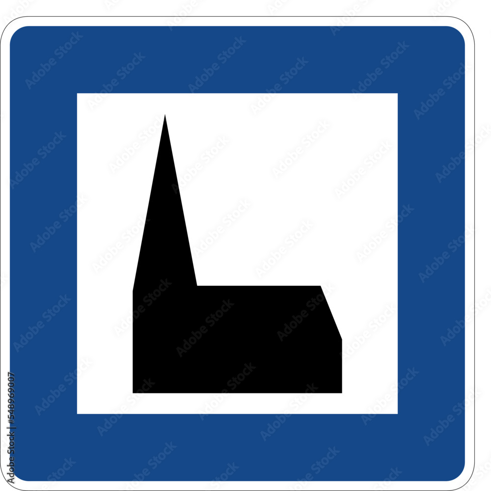 Autobahn chapel sign, Service Signs, road signs germany Stock Vector ...