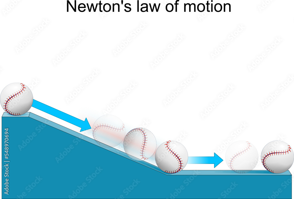 Newton's law of motion Stock Vector | Adobe Stock