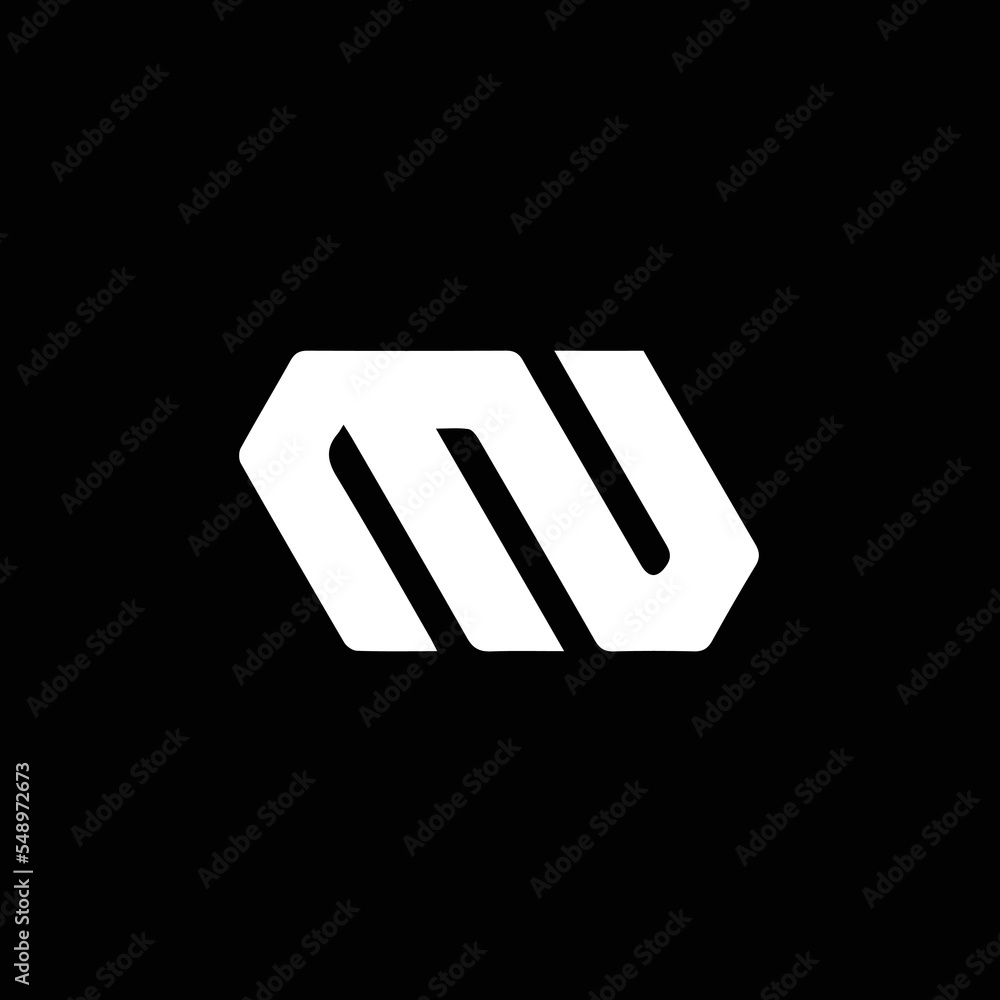 MU MU Logo Design, Creative Minimal Letter MU MU Monogram Stock Vector ...