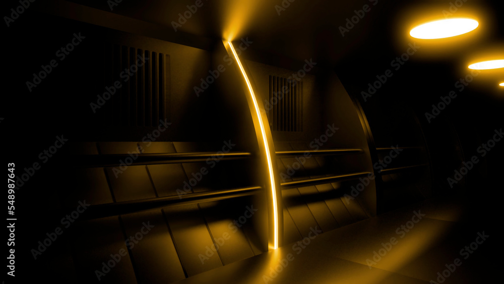 Yellow basement. Design.Bright background in animation with yellow ...