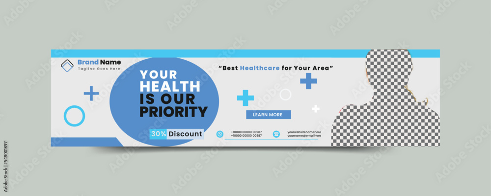 Medical healthcare linkedin banner and social media post banner ...