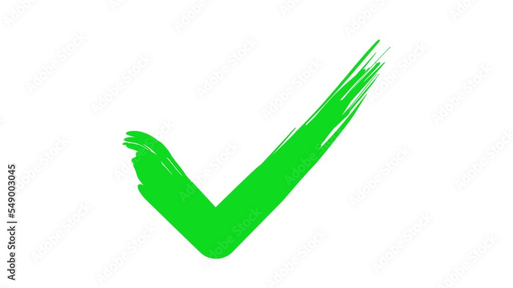 Green check mark icon animation on white background Stock Video | Adobe ...