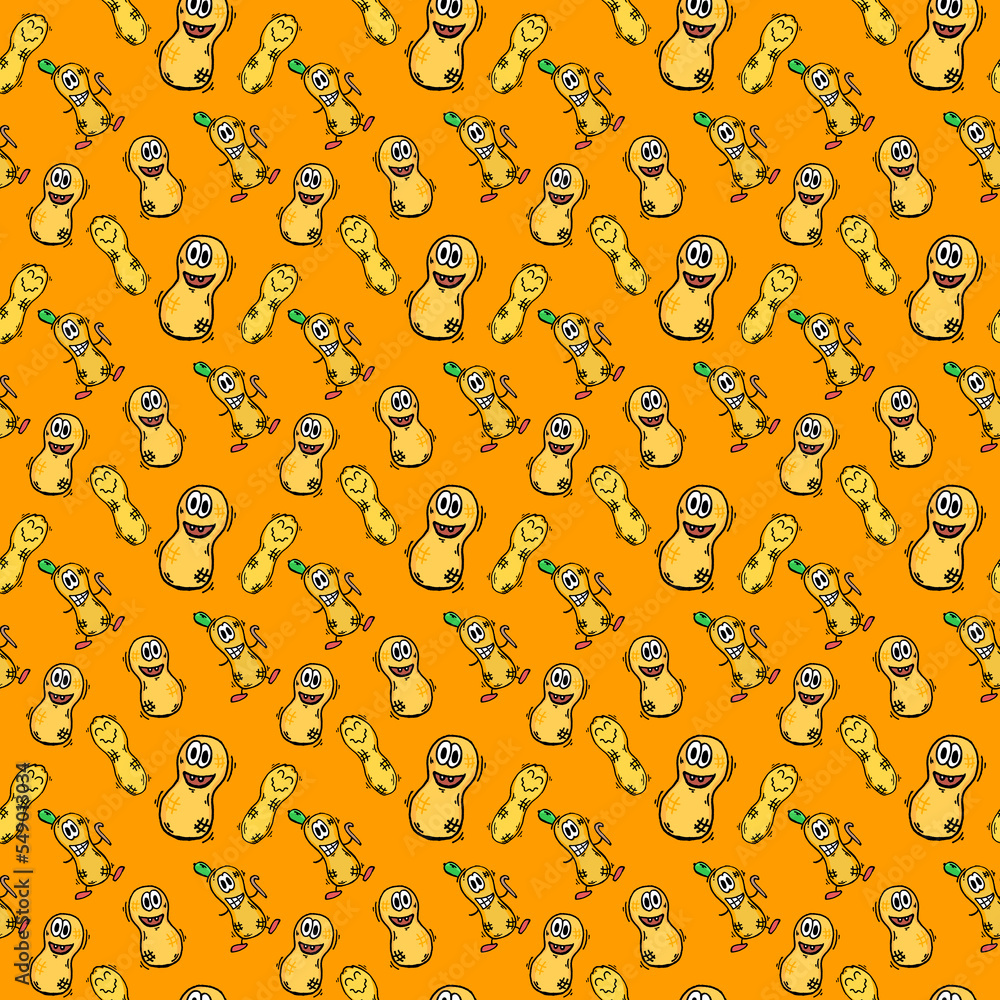 Cartoon Peanuts Pattern Clipart Stock Illustration | Adobe Stock