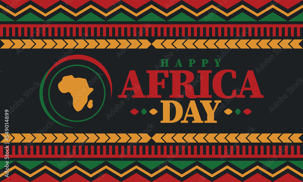 Vecteur Stock Africa Day. Happy African Freedom Day and Liberation Day ...