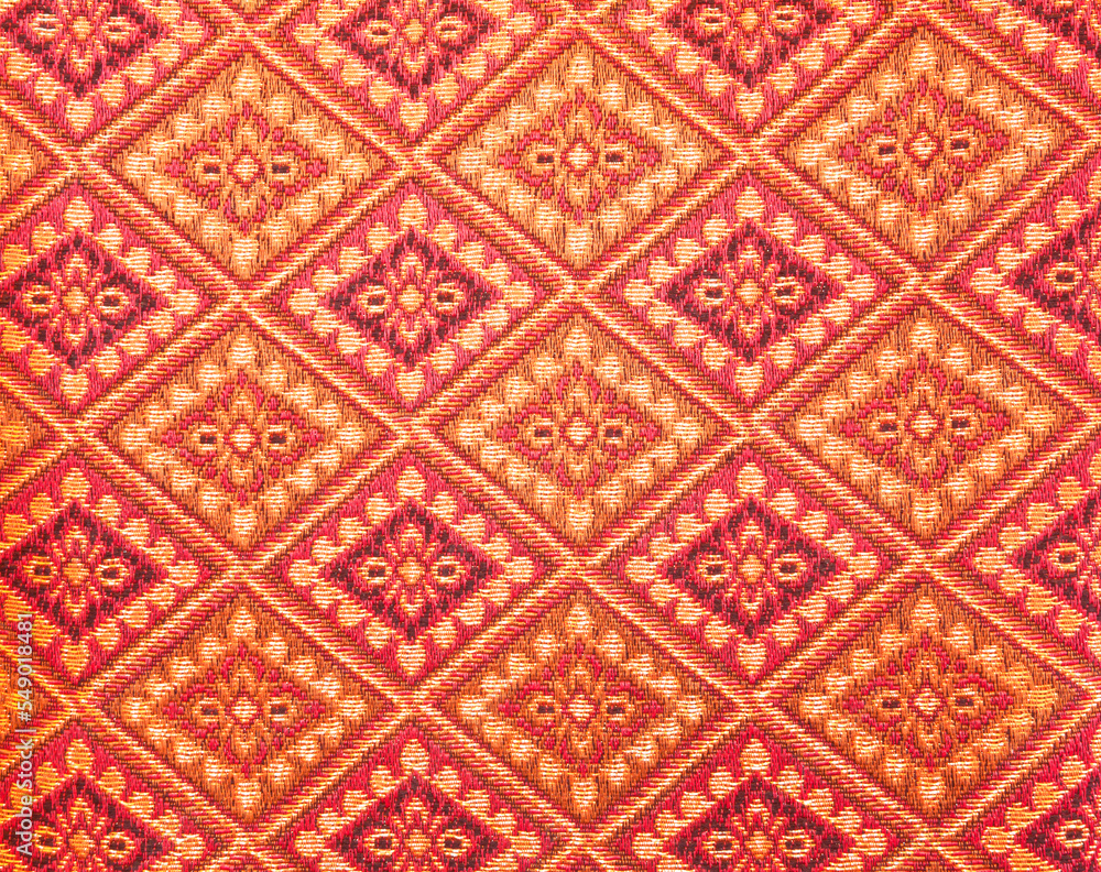 Thai fabric pattern wallpaper Stock Photo | Adobe Stock