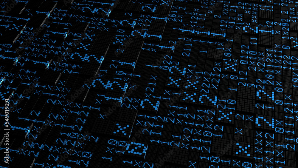 Black background. Motion . Bright buttons highlighted in blue and green ...