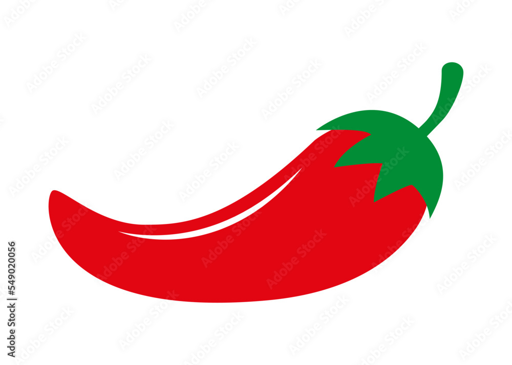 Red chili peppers vector isolated on white background. Chili pepper ...