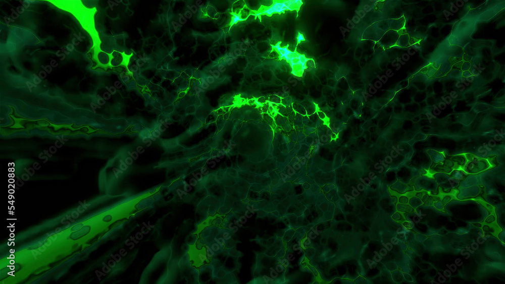 Green and red background. Motion.Dark cartoon animation with bright ...