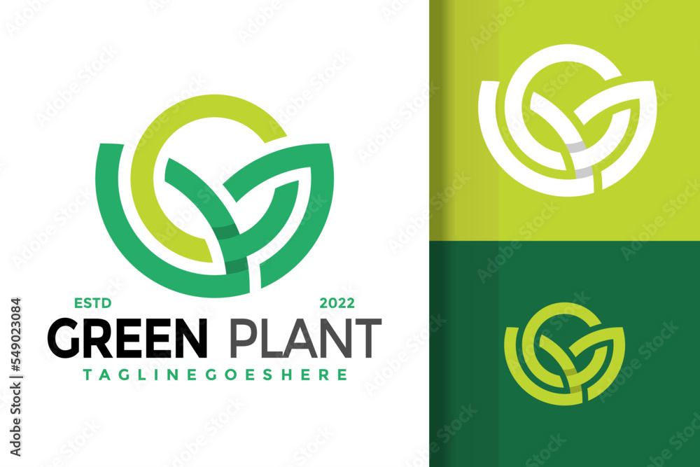 Nature Green Plant Logo Design, brand identity logos vector, modern ...