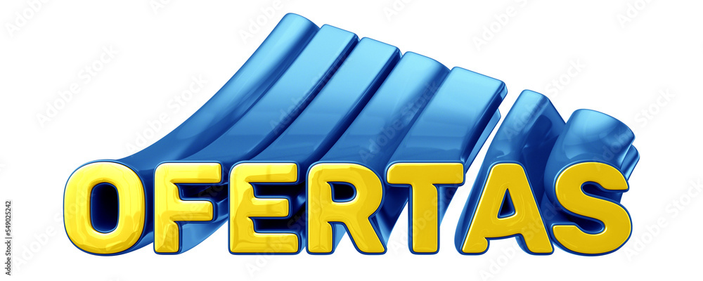 Logo azul 3D Oferta Stock Illustration | Adobe Stock