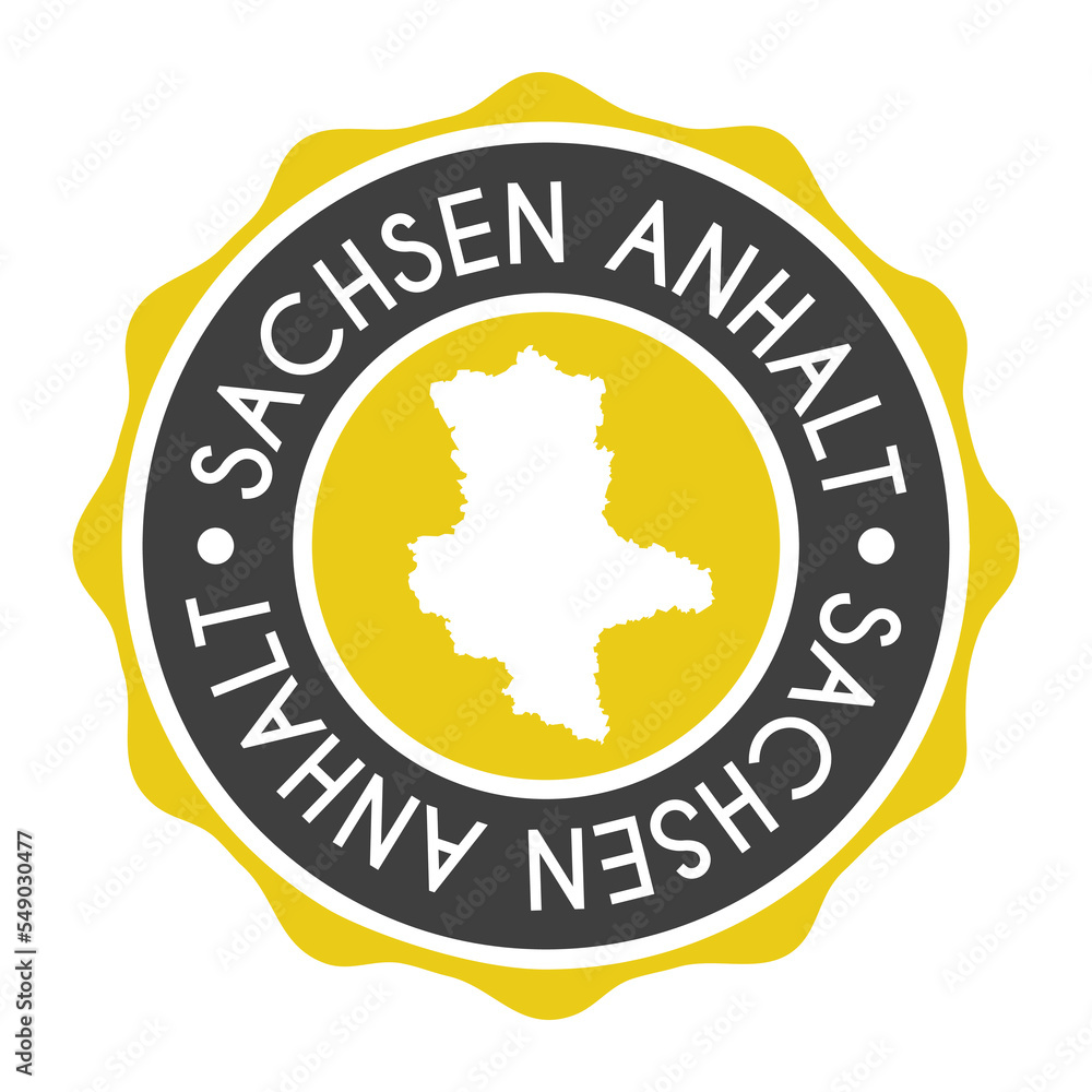 Saxony-Anhalt, Germany Badge Map Vector Seal Vector Sign. National ...