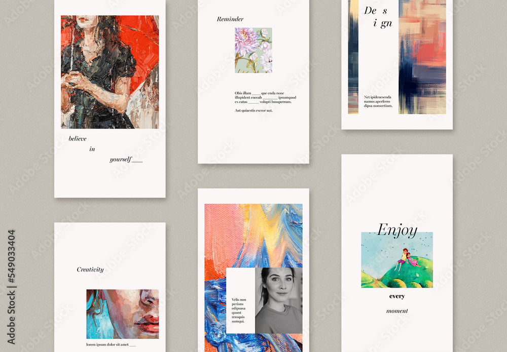Minimal Social Media Layout Set Stock Template | Adobe Stock