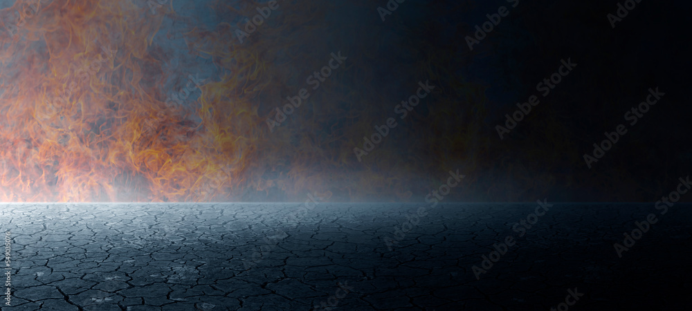Global warming has caused drought, cracked soil dry, and cracked ground ...