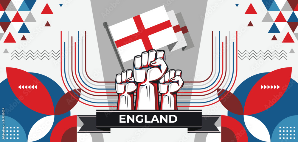 England national day banner with British flag colors theme background ...