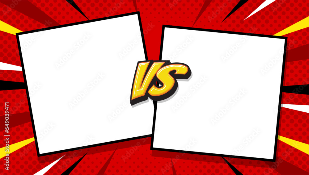 Comic book versus template background, classic pop-art style, superhero ...