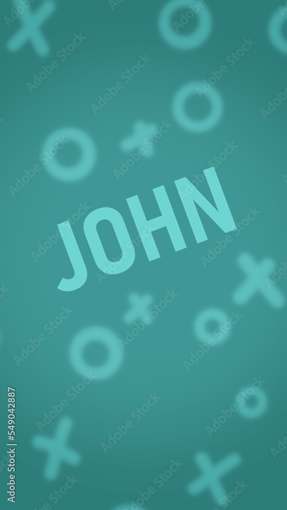 Teal Phone Wallpaper with Doodles and the name John Stock Illustration ...