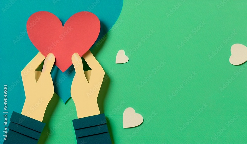 AI-generated Image Of A Giving Tuesday Papercut Art Background Stock ...