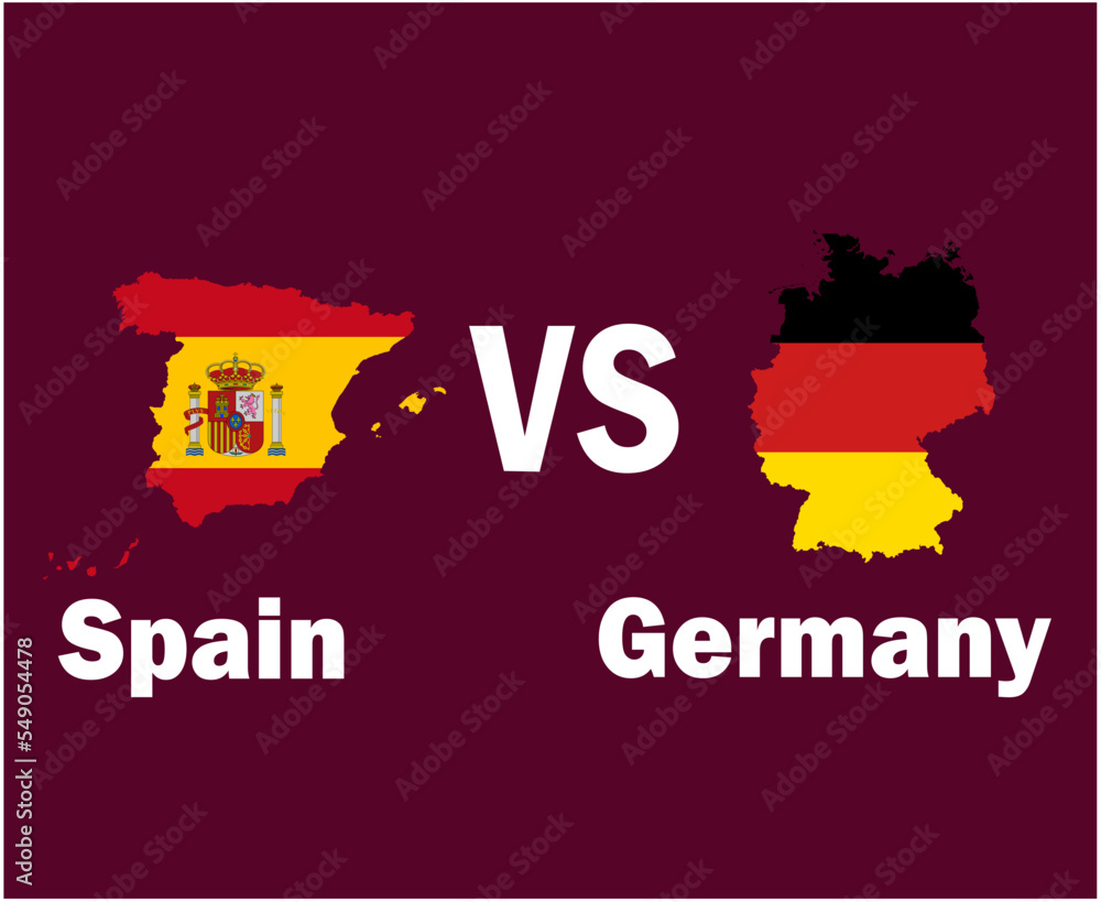 Spain And Germany Map With Names Symbol Design Europe football Final ...